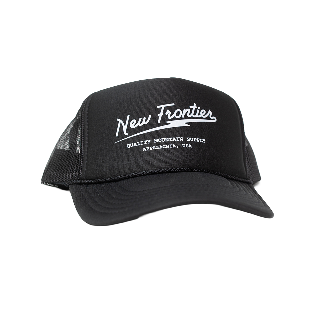 Bolt Trucker Hat Black - 5 Panel Snapback Cap – New Frontier