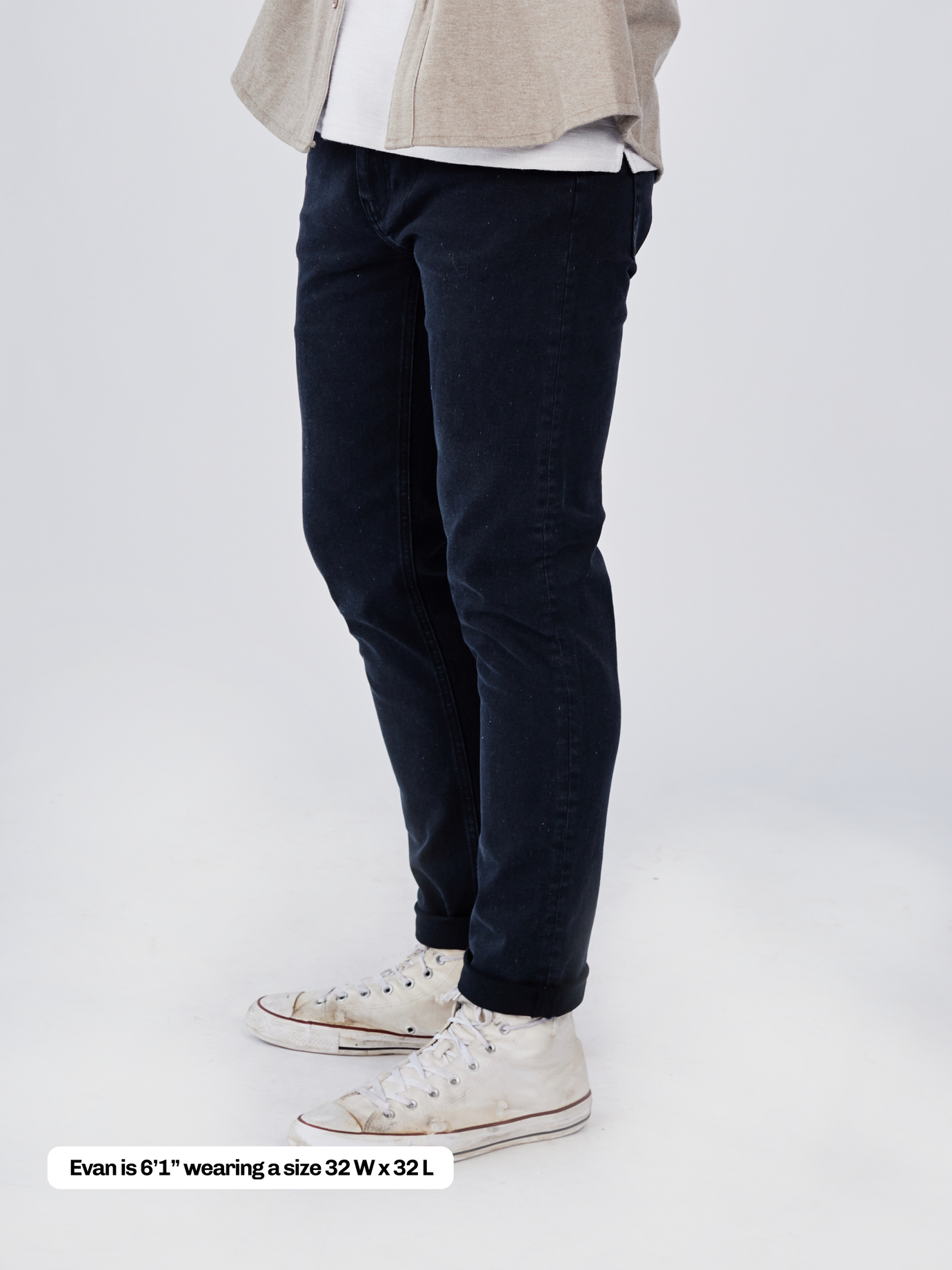 Men's Regular Recycled Stretch Jean Stone Black - Sustainable Denim ...